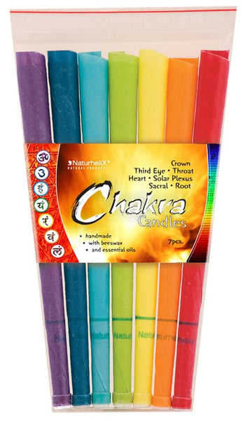 7 Chakra Body Candles - Pack 7 - Organic - Naturhelix Australia – The ...