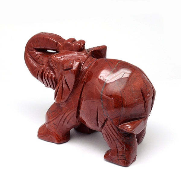 Red Jasper Elephant Carving Medium 60mm - Energy, Protection and Heali ...