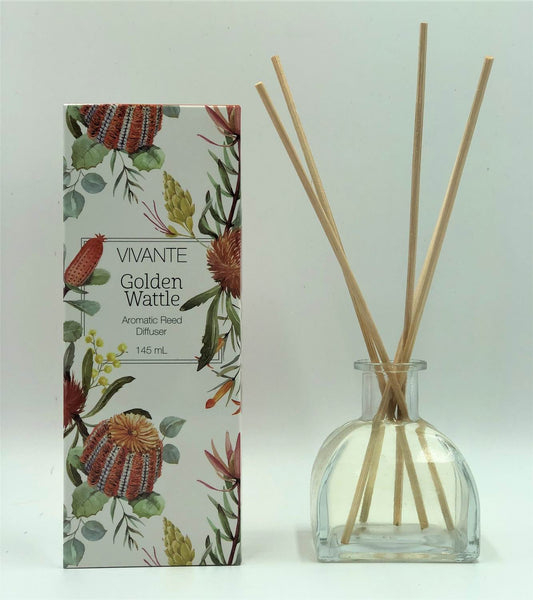 Australiana Golden Wattle Aromatherapy Reed Diffuser 145ml - Sweet and ...